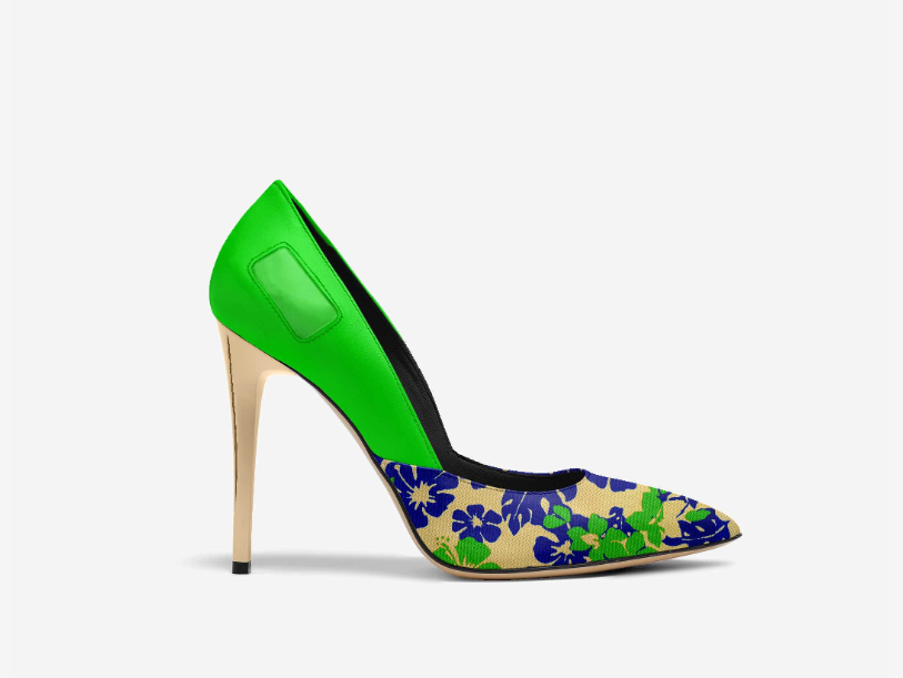 FLORAL SIMPLE CUT COURT HEEL – Sierra Satori